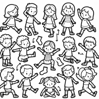 Head Shoulders Knees And Toes Coloring Page
