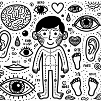 Head Shoulders Knees Toes Eyes And Ears Mouth And... Coloring Page