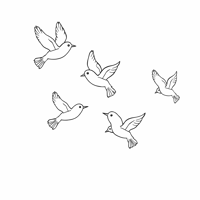 Birds Flying In The Sky Coloring Page