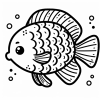 A Yellow Fish Coloring Page