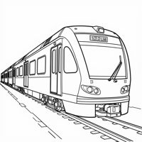 Christmas Holiday Metrolink Train Coloring Page | Free Printable