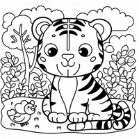 Create A Simple Black And White Outline Coloring... Coloring Page
