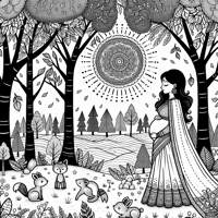 Create A Simple Black And White Outline Coloring... Coloring Page