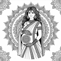 Create A Simple Black And White Outline Coloring... Coloring Page