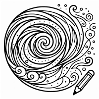 Create A Simple Black And White Outline Coloring... Coloring Page