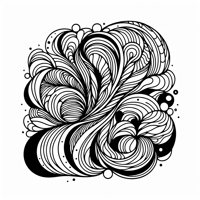 Create A Simple Black And White Outline Coloring... Coloring Page