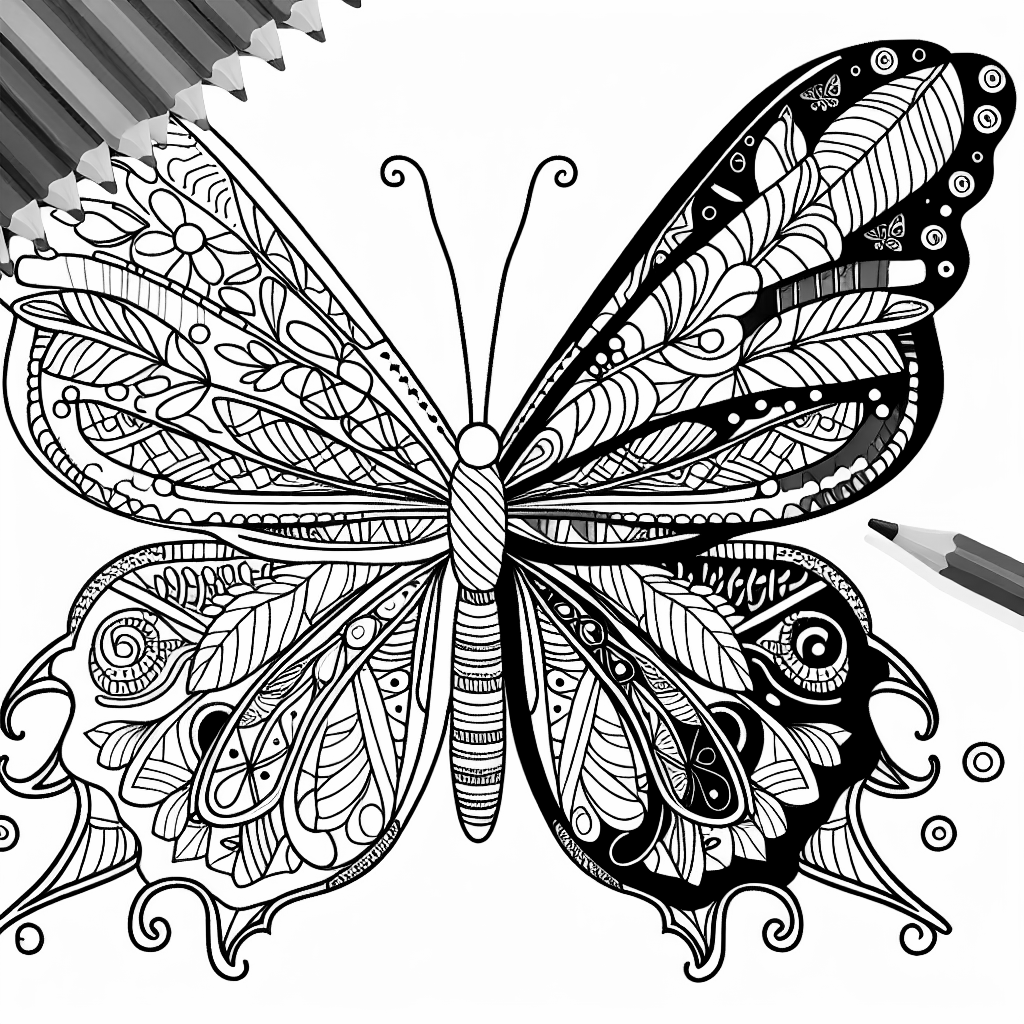A Beautiful Butterfly Coloring Page