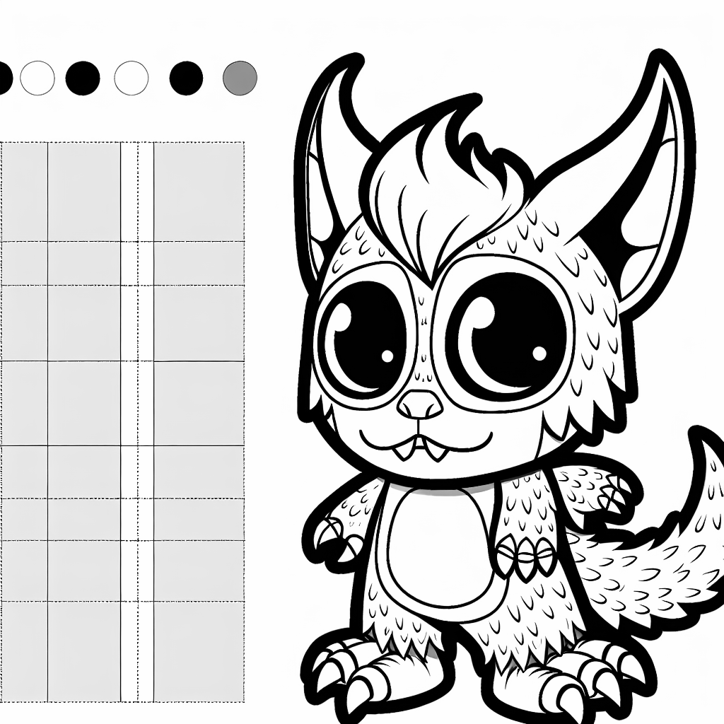 Chibi Chupacabra Coloring Page