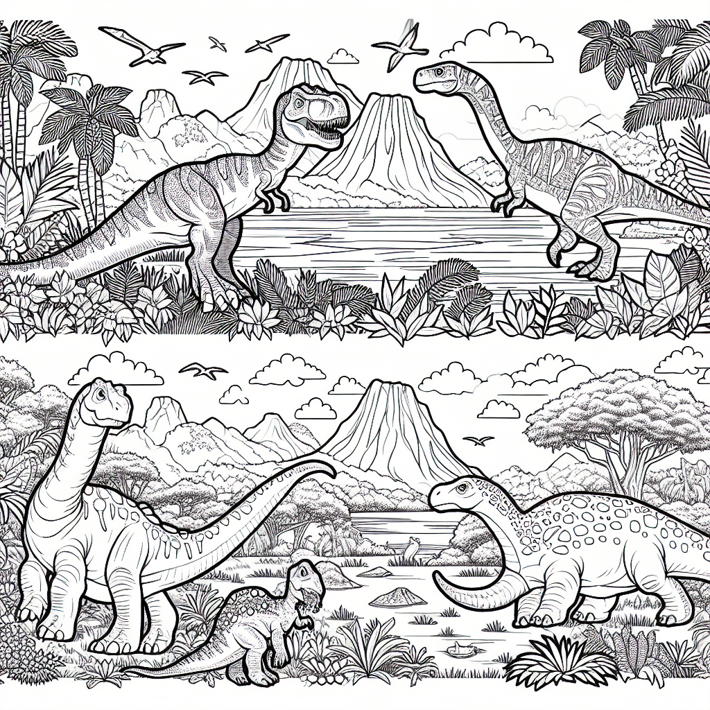 Make Me A 10 Page Dinosaur Coloring Book Coloring Page