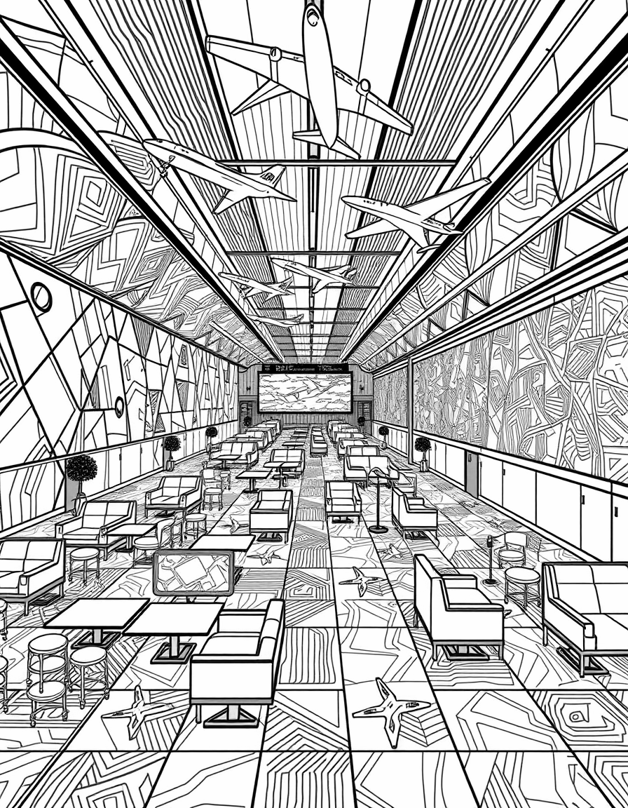Airport Passenger Terminal Coloring Page