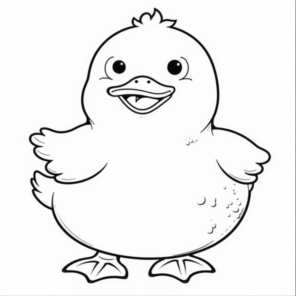 Cute Ghost Duck Coloring Page
