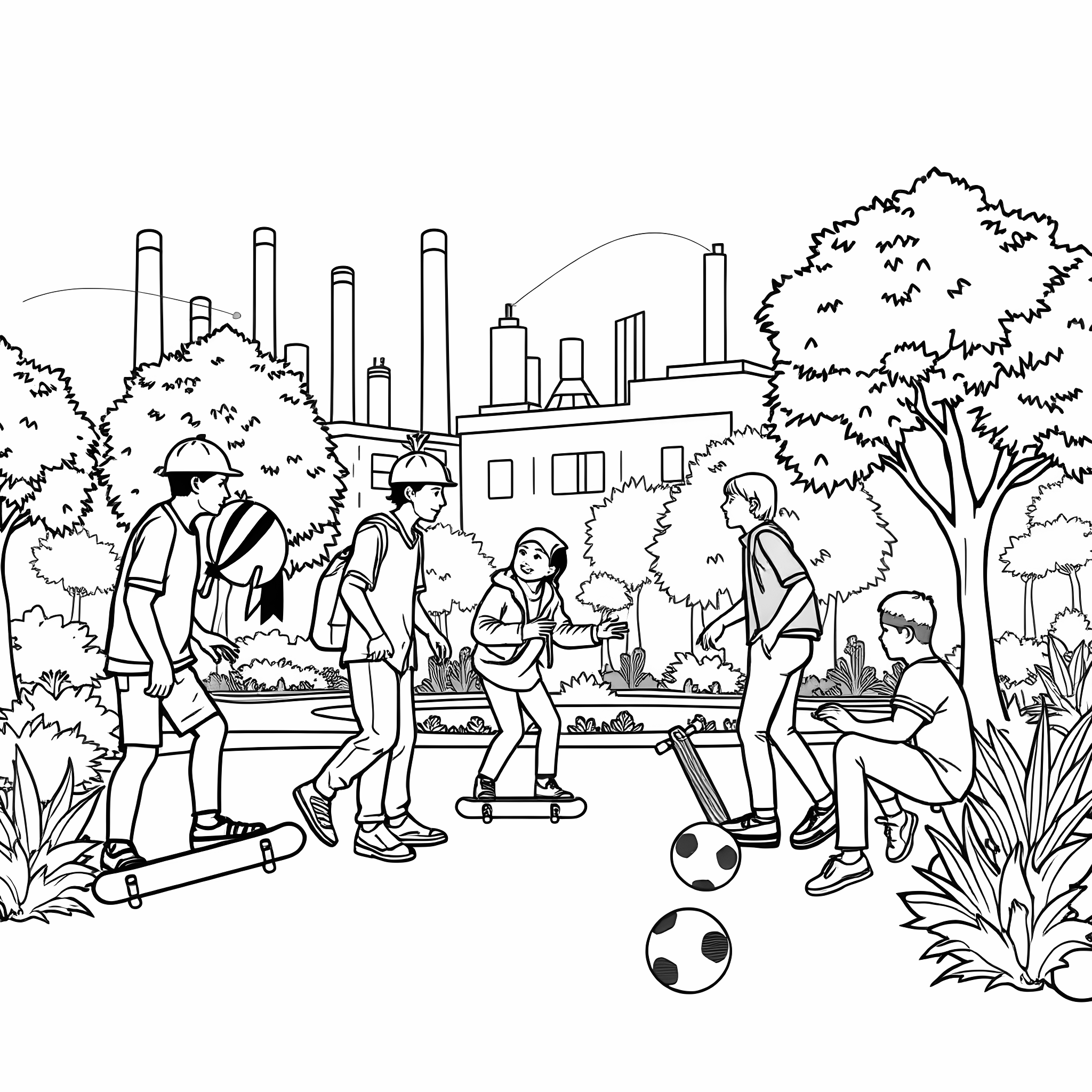 Cartoon Animation Coloring Page
