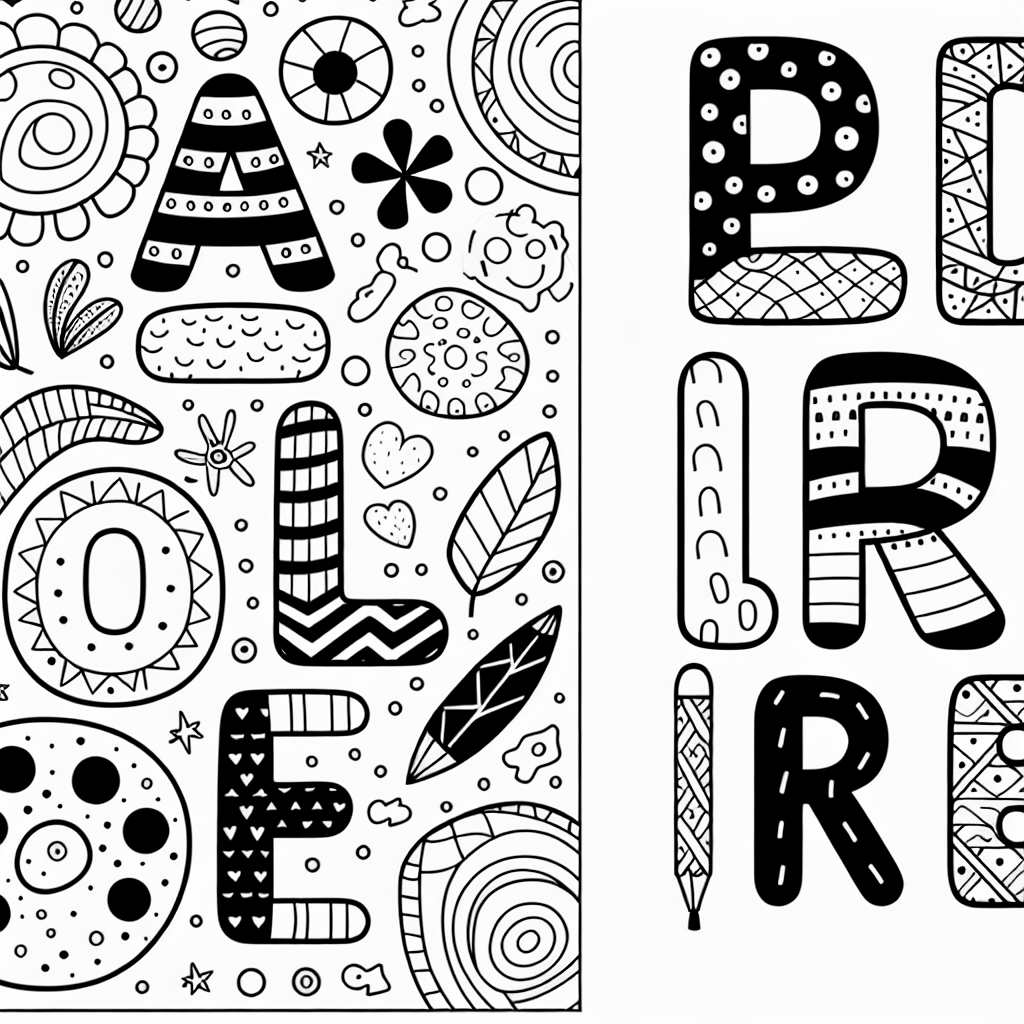 The Word Oliver In Large Writing That Can Be... Coloring Page | Free ...