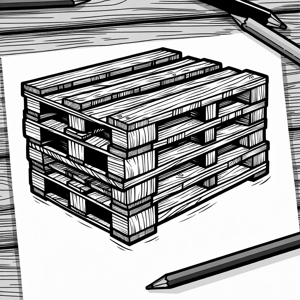 Stack Of 2 Pallets Coloring Page