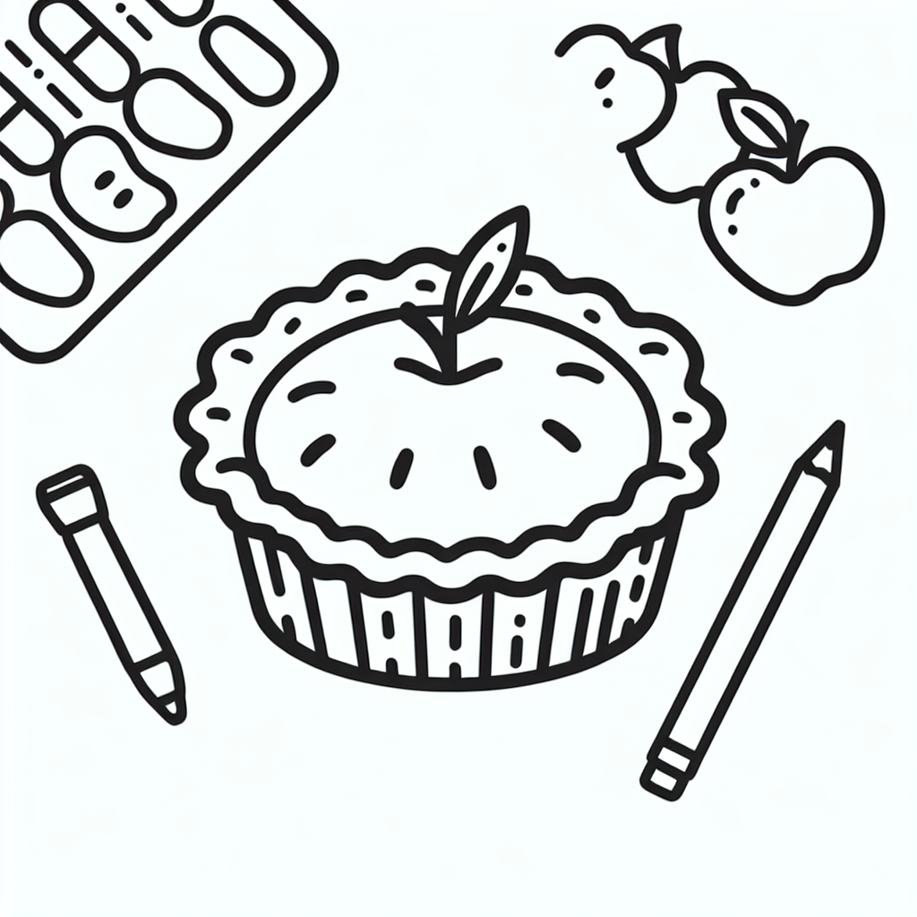 Apple Pie Coloring Page