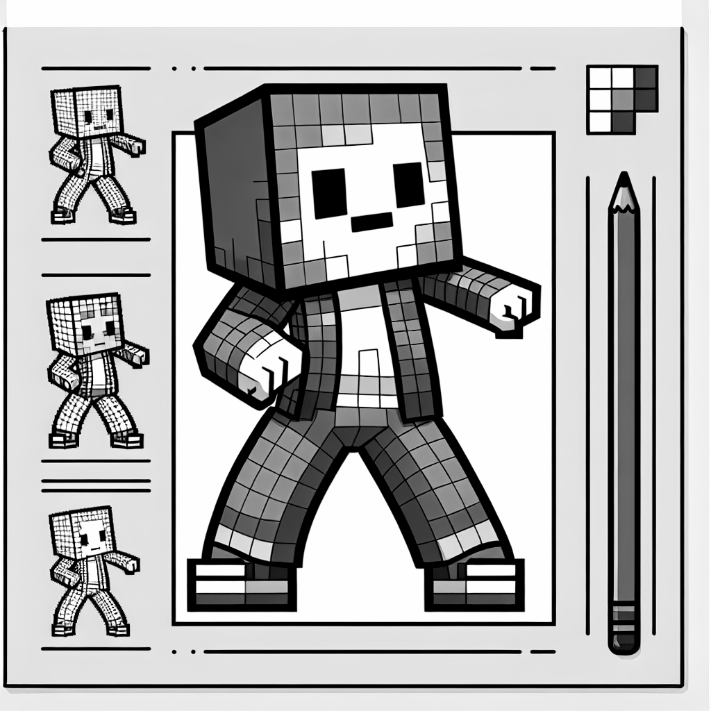 Minecraft Steve Doing The Griddy Coloring Page