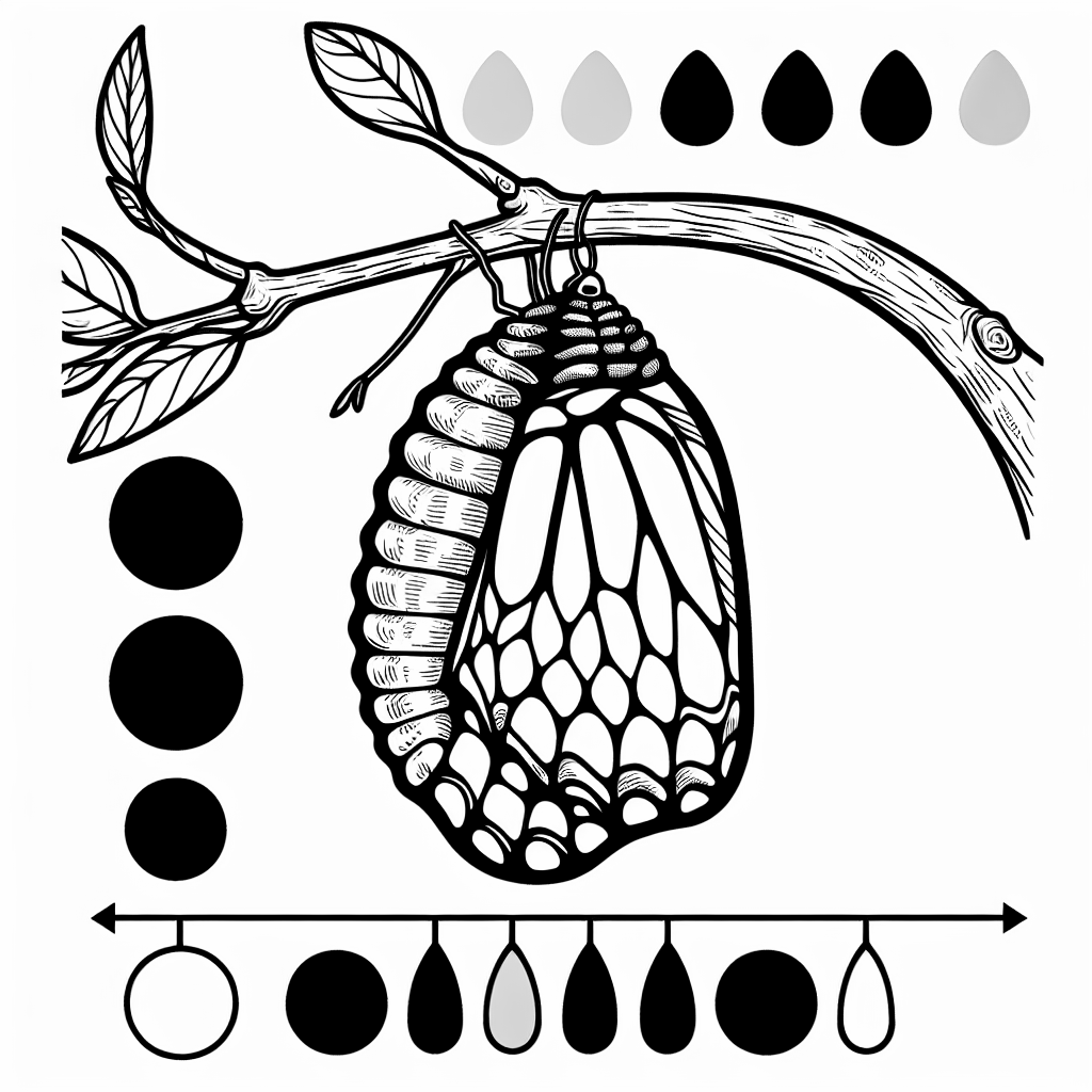 Swallowtail Butterfly Chrysalis Coloring Page