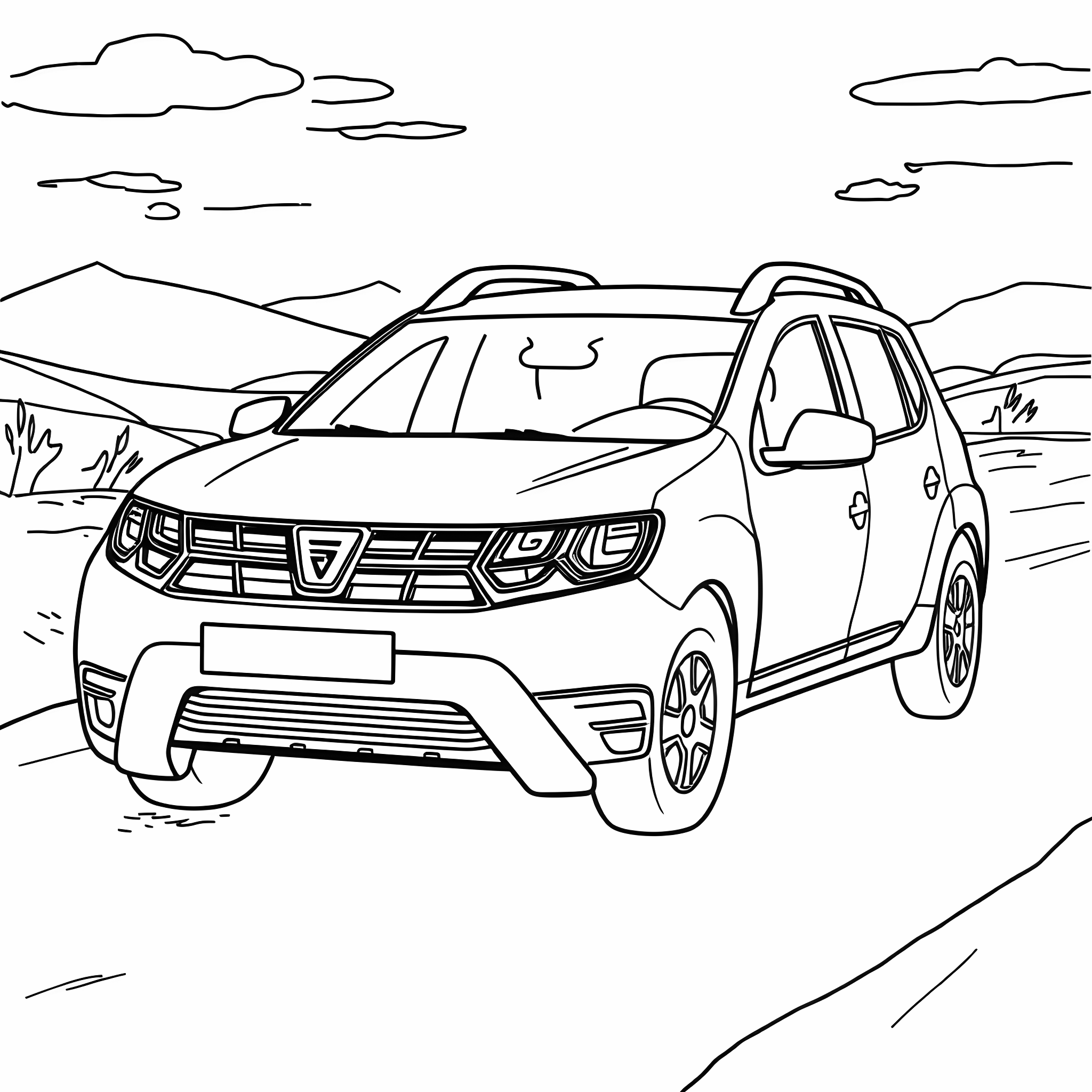 Dacia Sandero Coloring Page