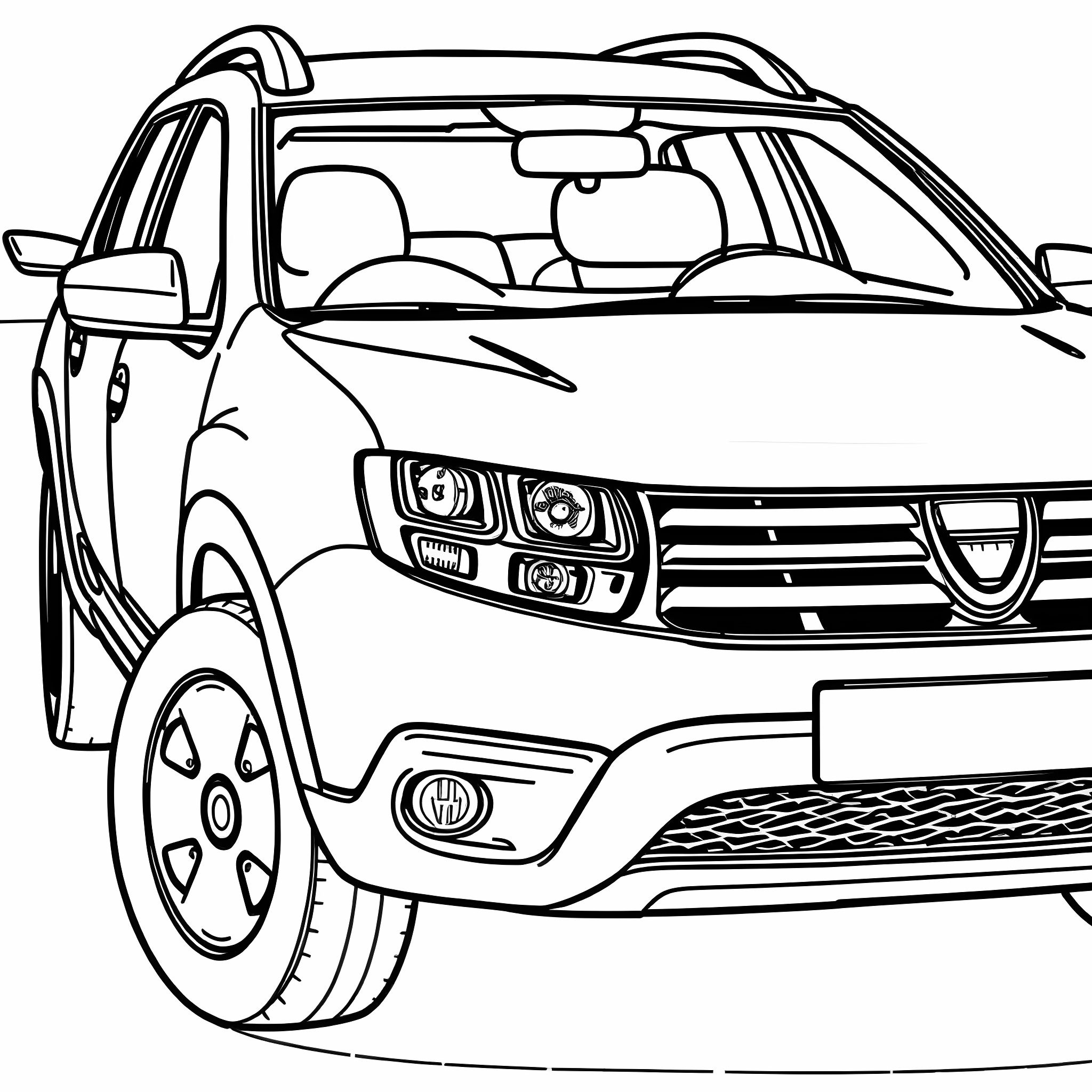 Dacia Sandero Coloring Page | Free Printable