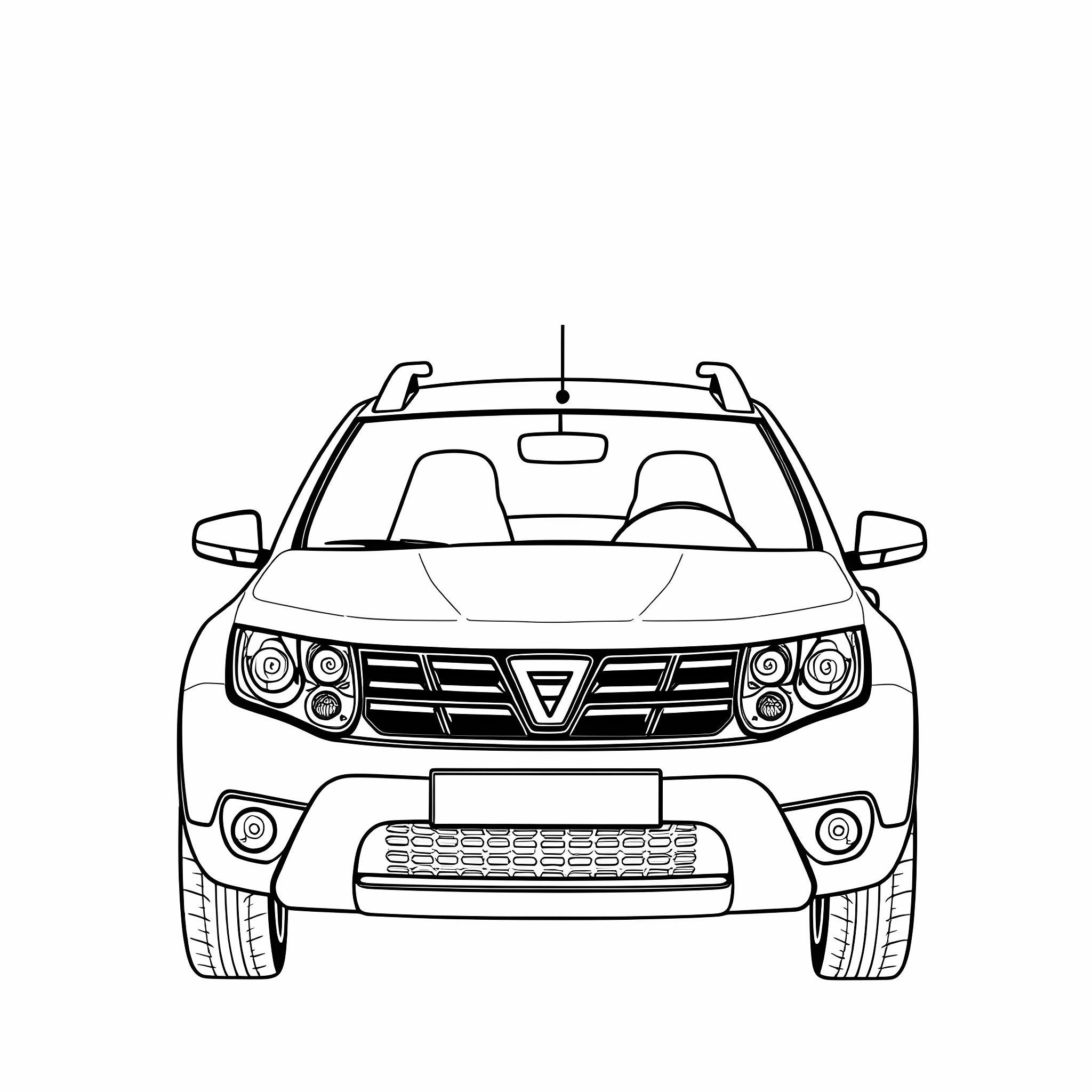 Dacia Sandero Coloring Page