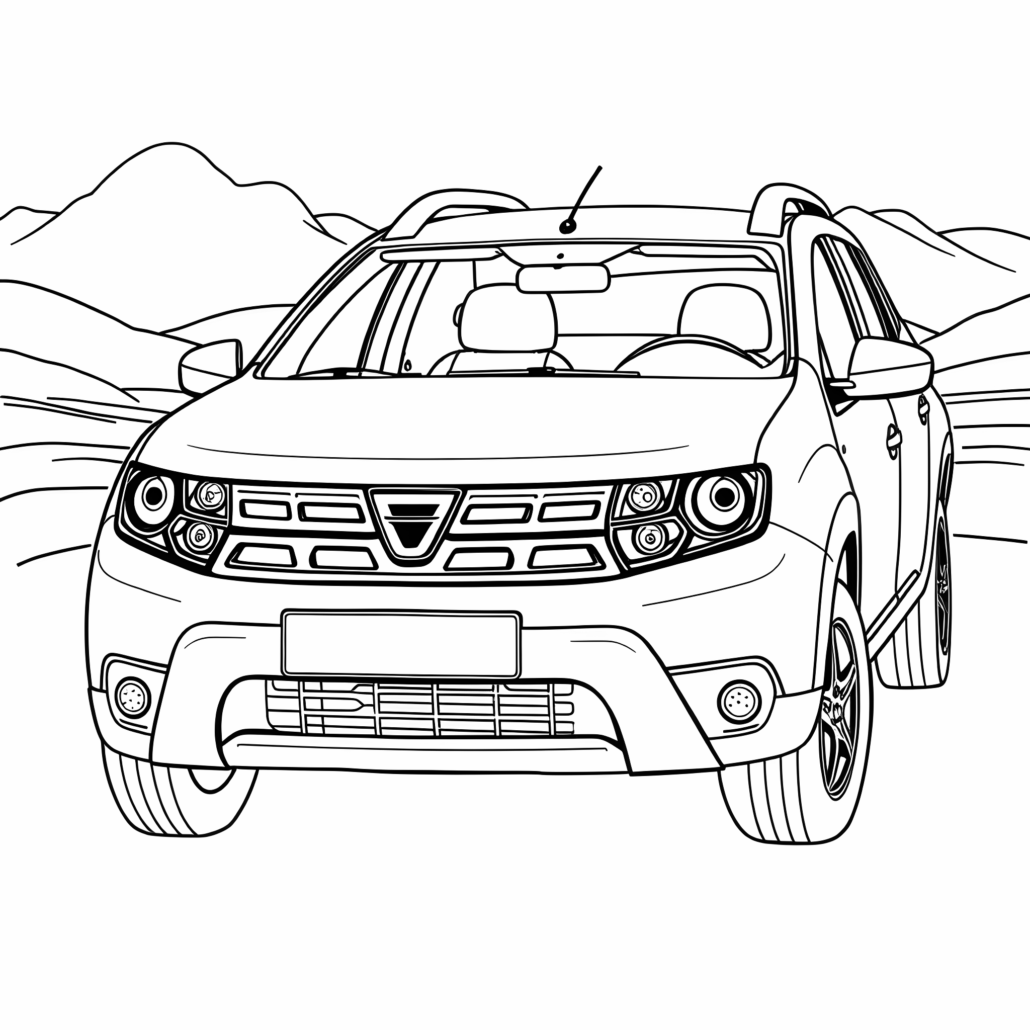 Dacia Sandero Coloring Page