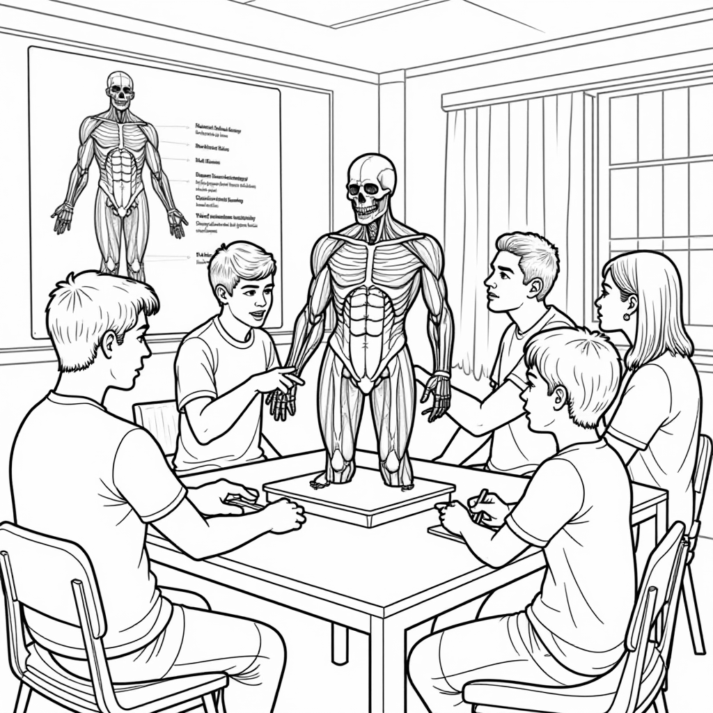 Muscular System Coloring Page