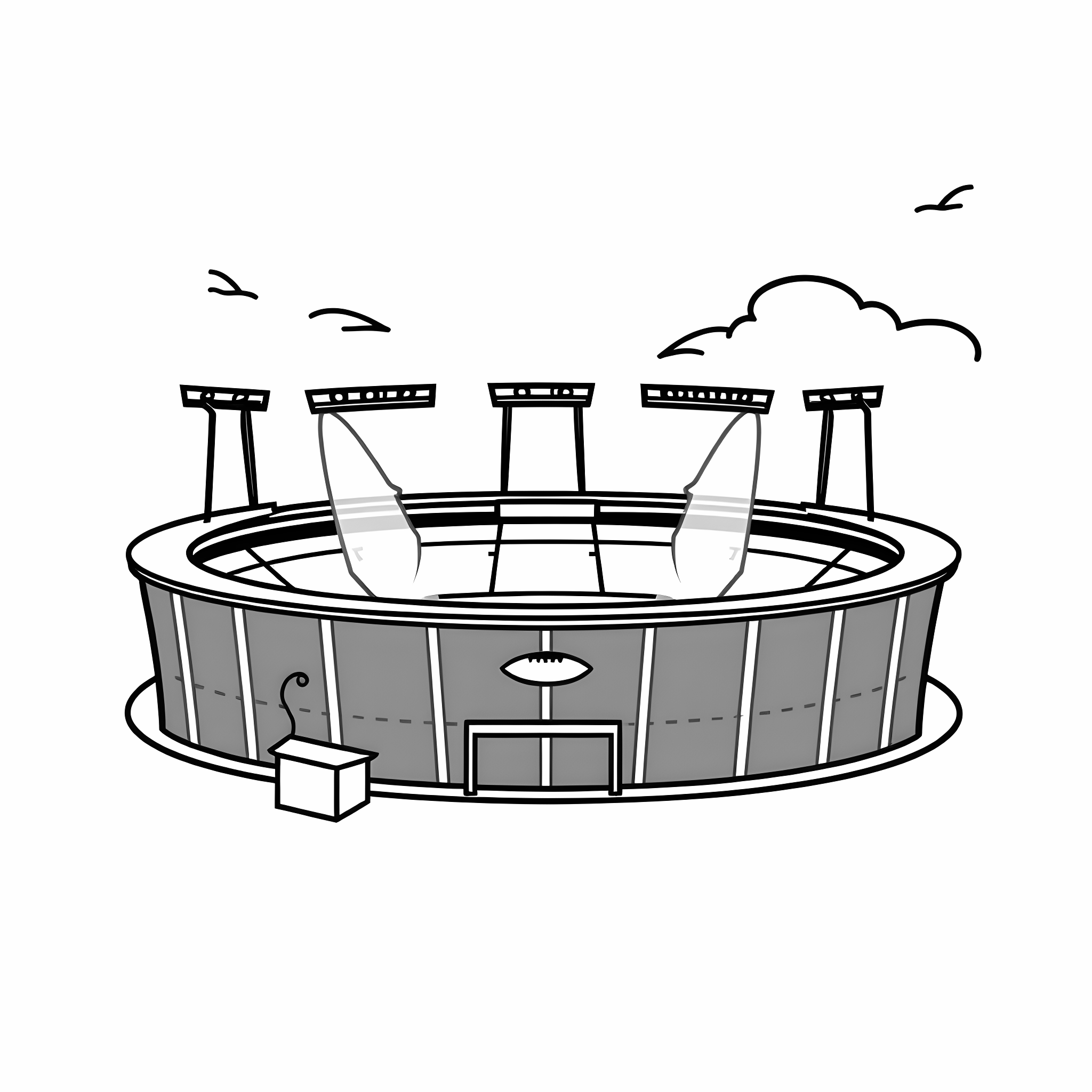 Football Stadium Coloring Page