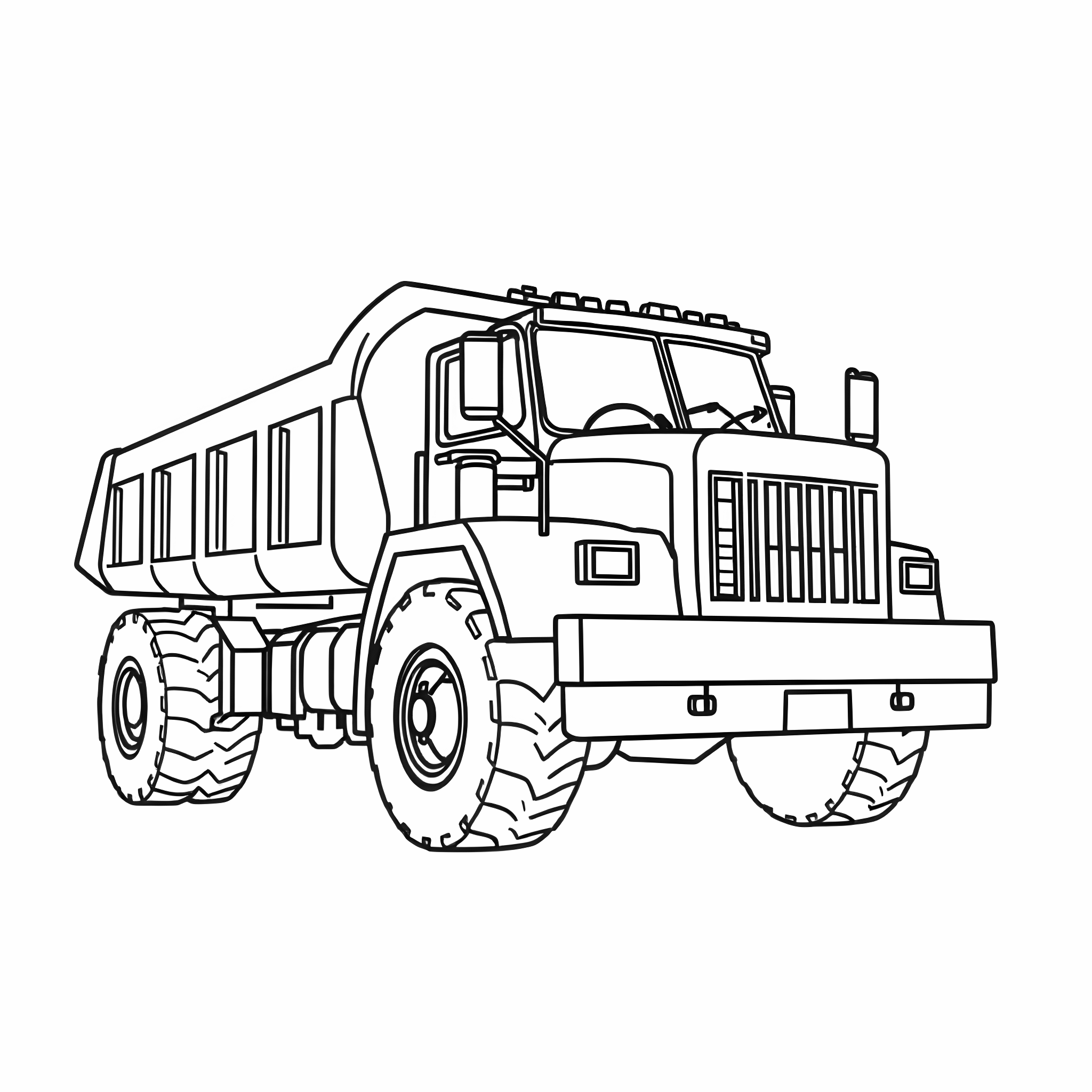 Heavy Truck Coloring Page