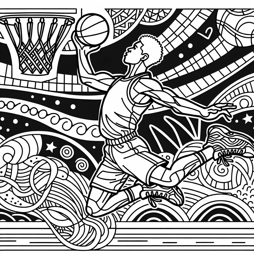 Lamelo Ball Coloring Page