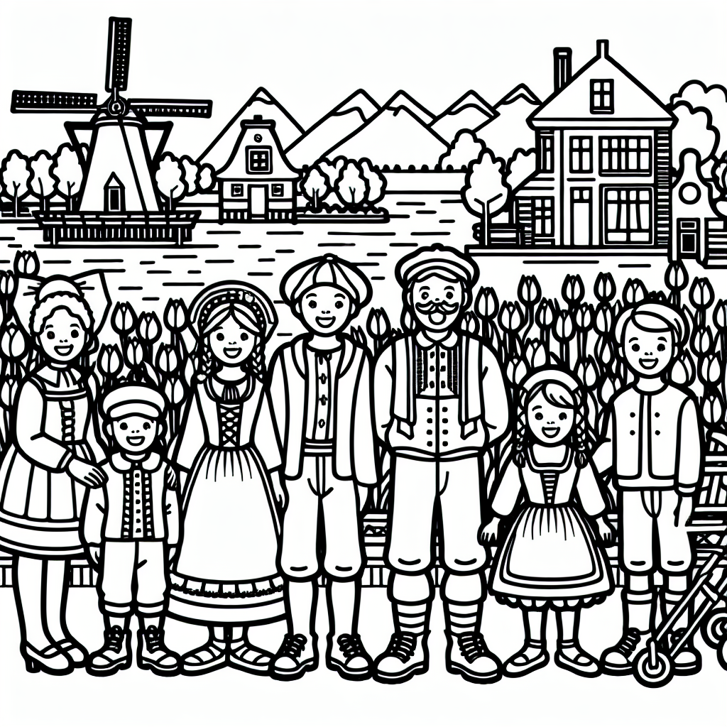 Please Create Simple Coloring Page Of Holland... Coloring Page
