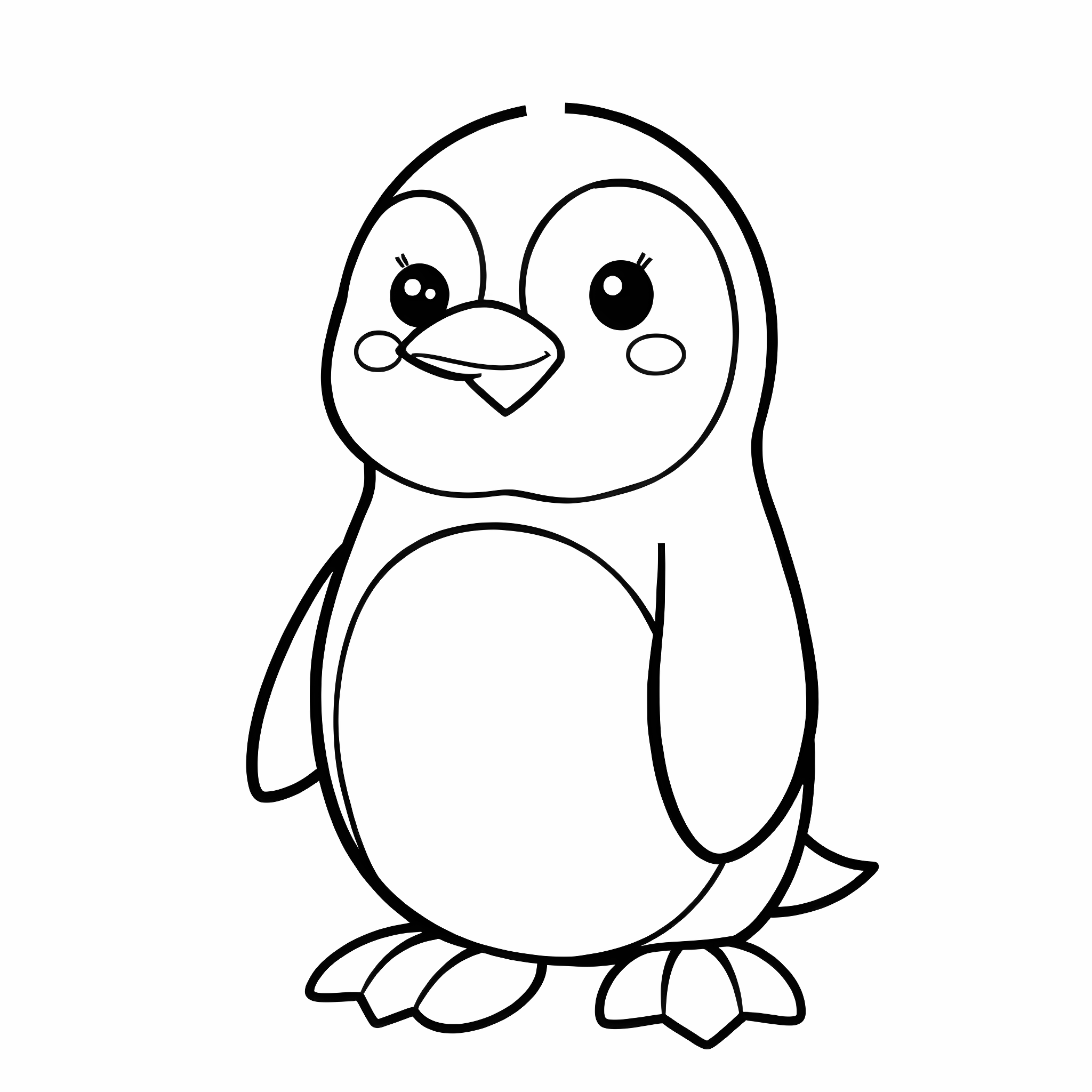 Big Penguin Coloring Page