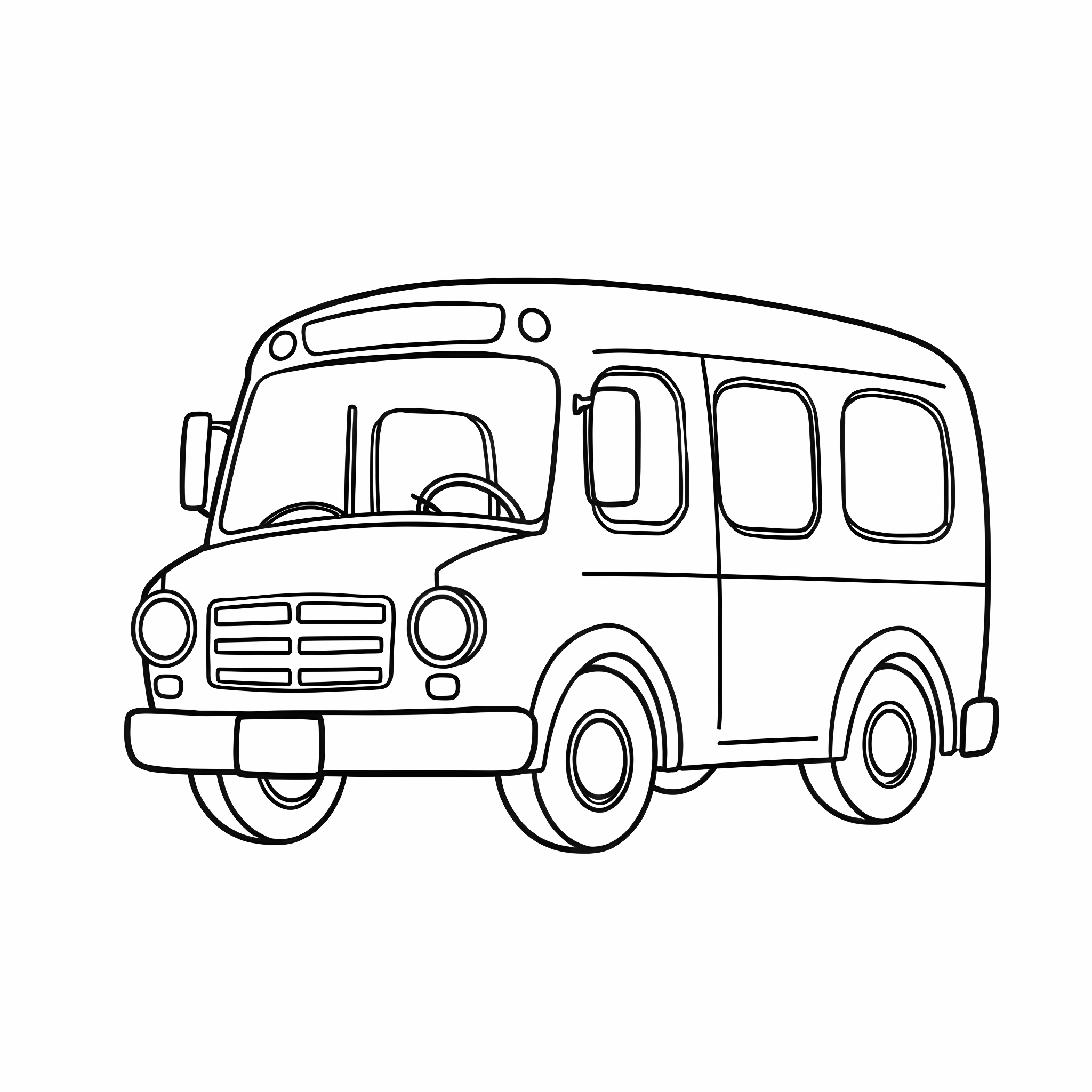 Bus Coloring Page