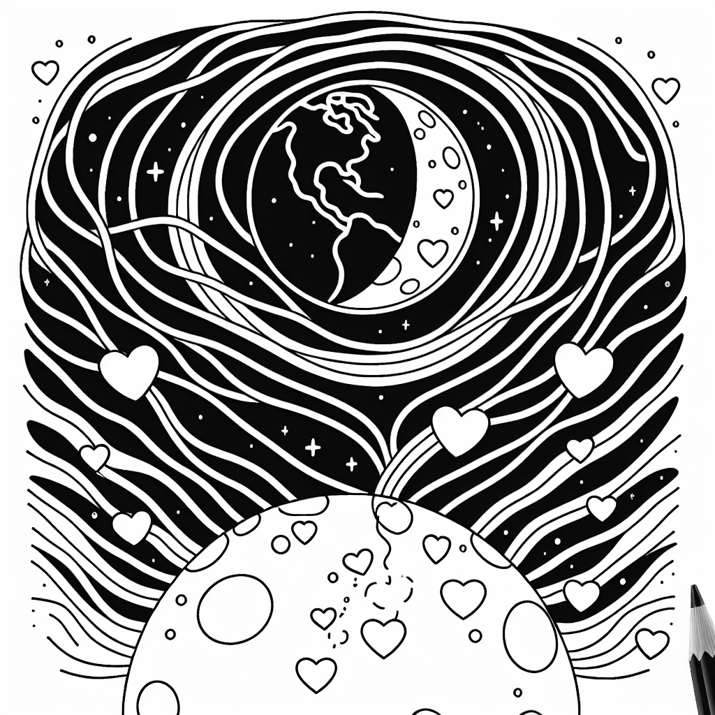 Love You To The Moon And Back Coloring Page