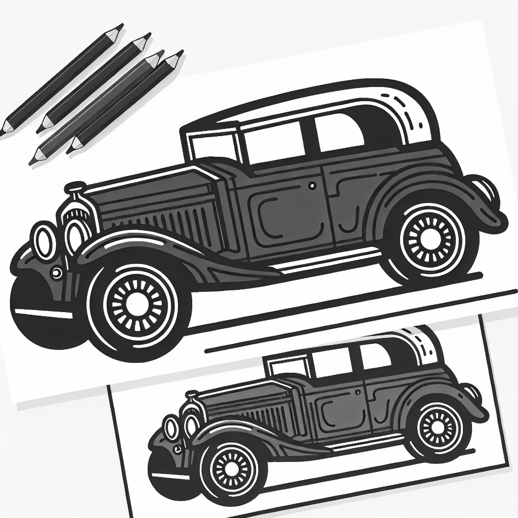 Red Car Coloring Page