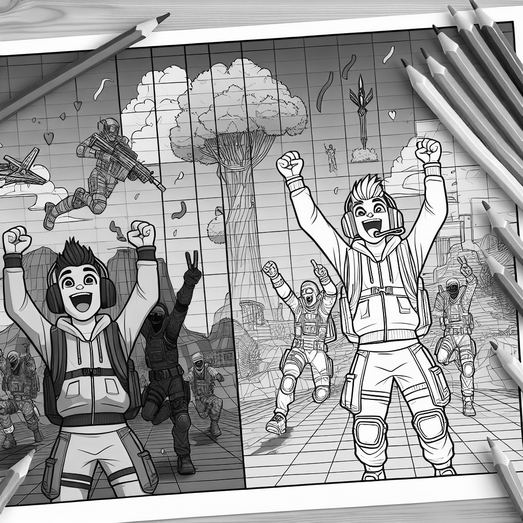 Fortnight Victory Royal Coloring Page