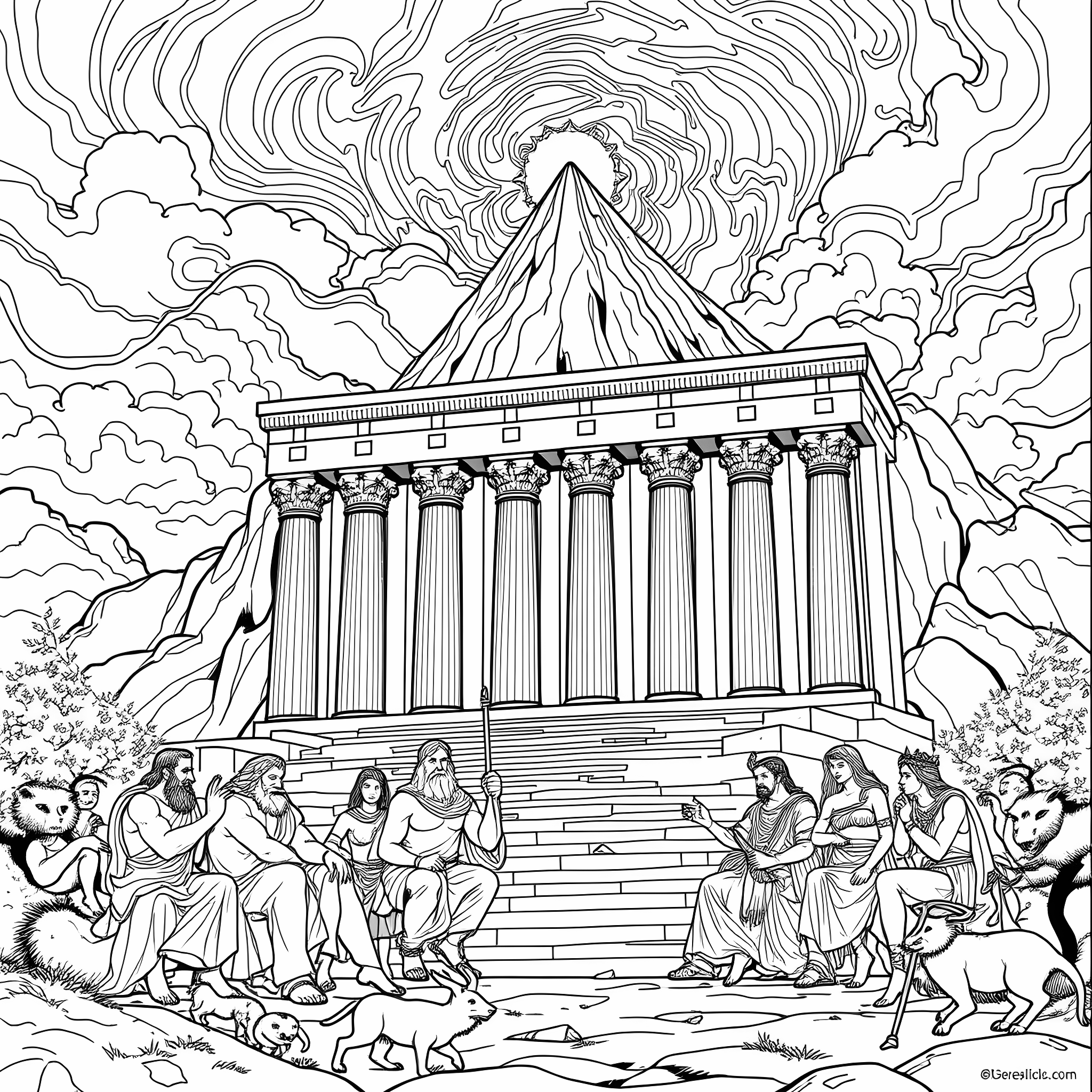 Ancient Greek Mythology Coloring Page