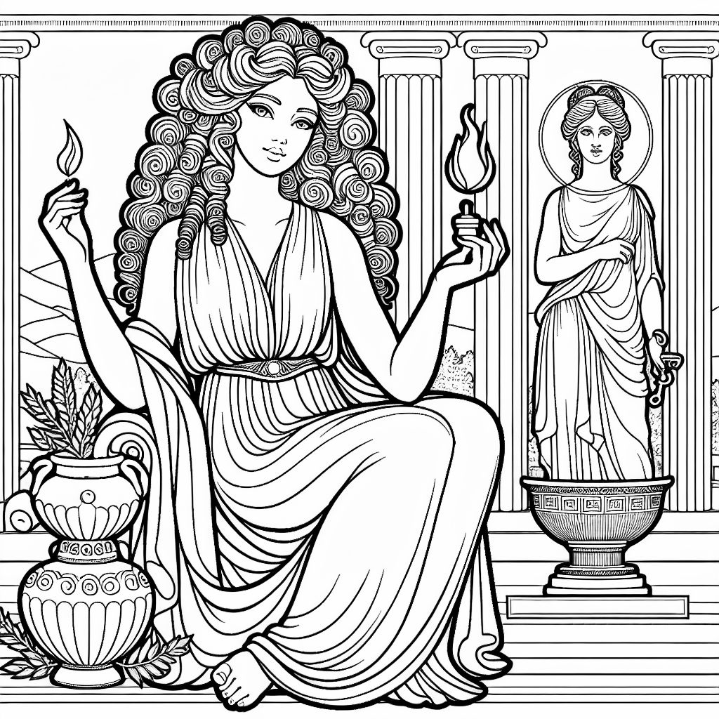 Hestia Coloring Page