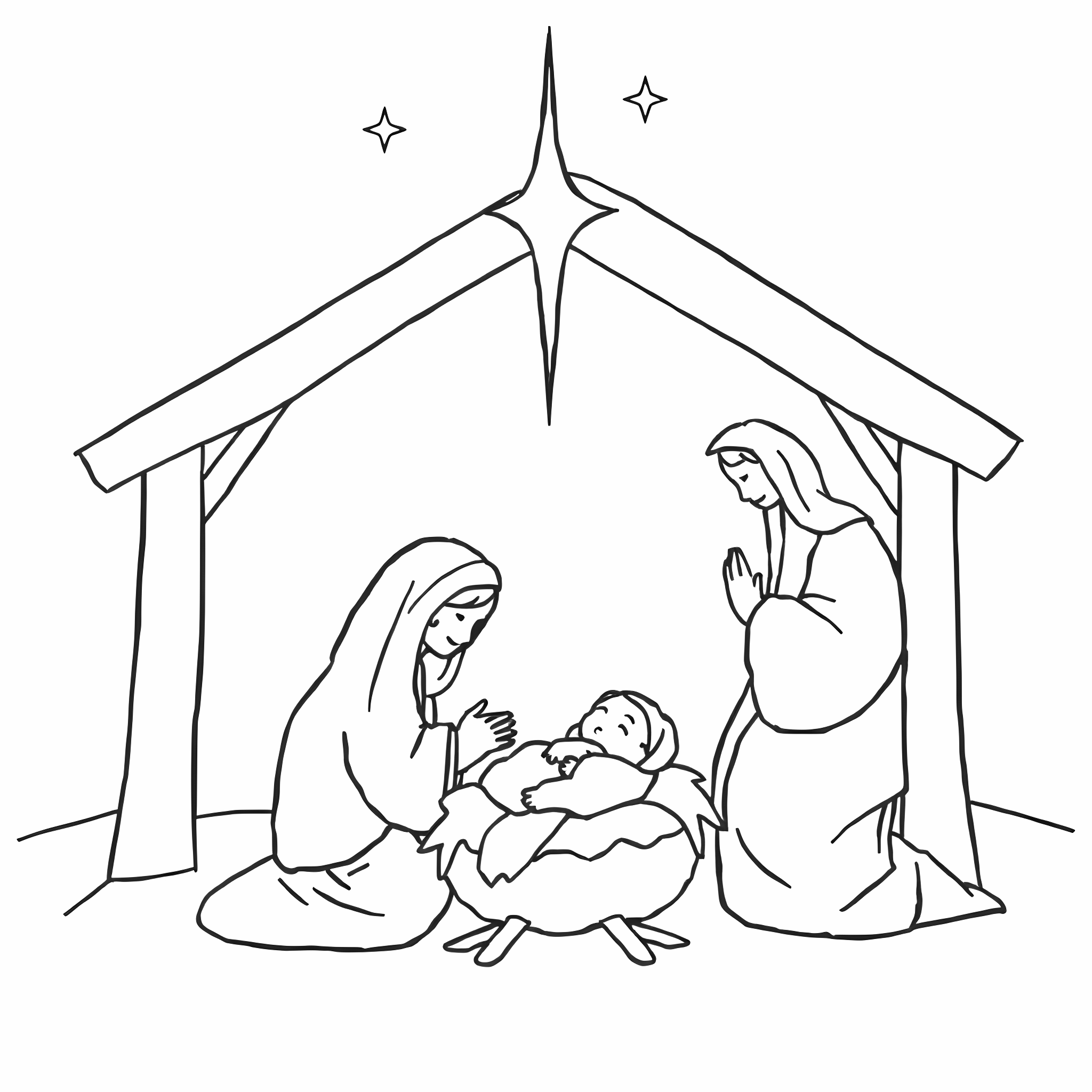 Jesus Born In Bethlehem Coloring Page