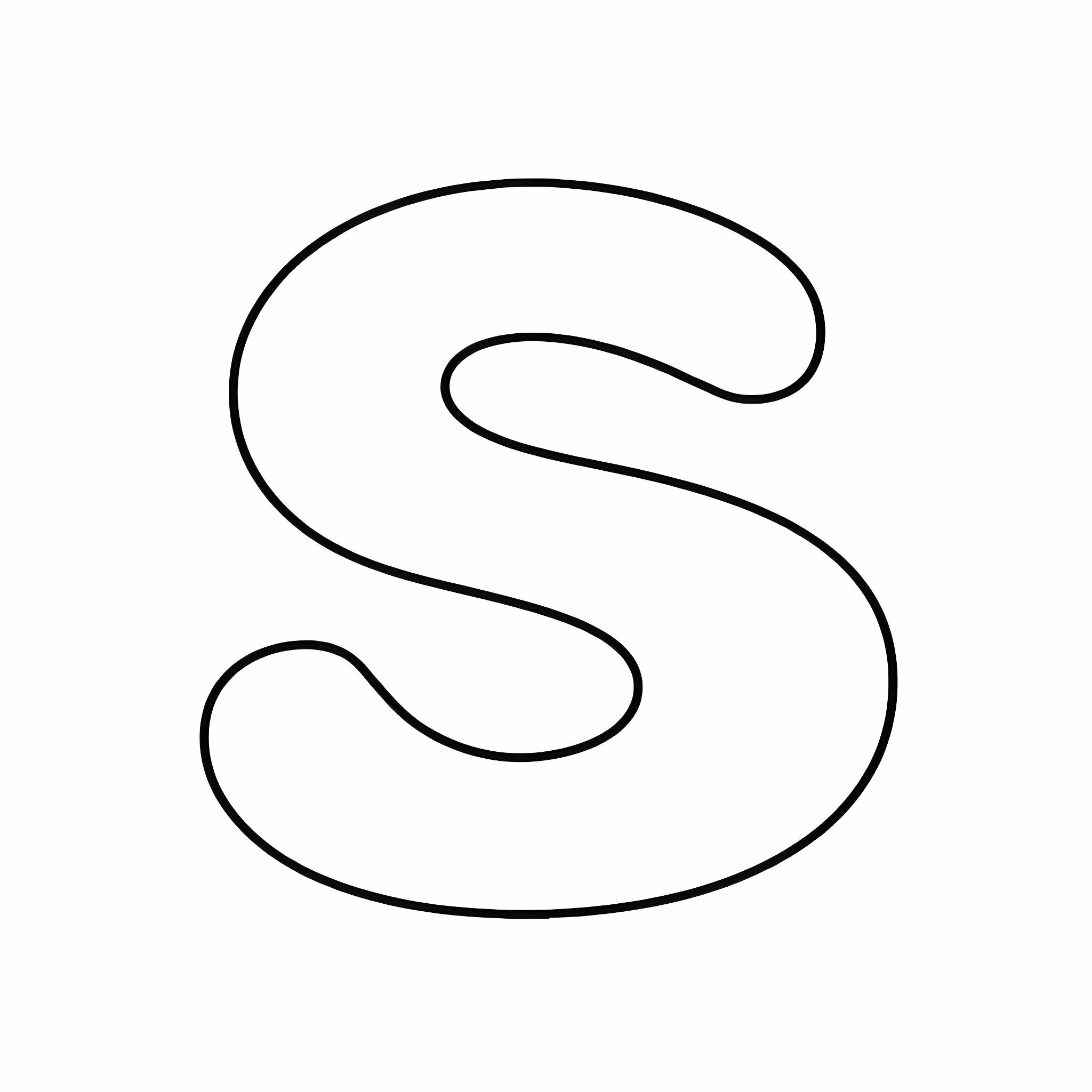 Place A Large Letter S Coloring Page