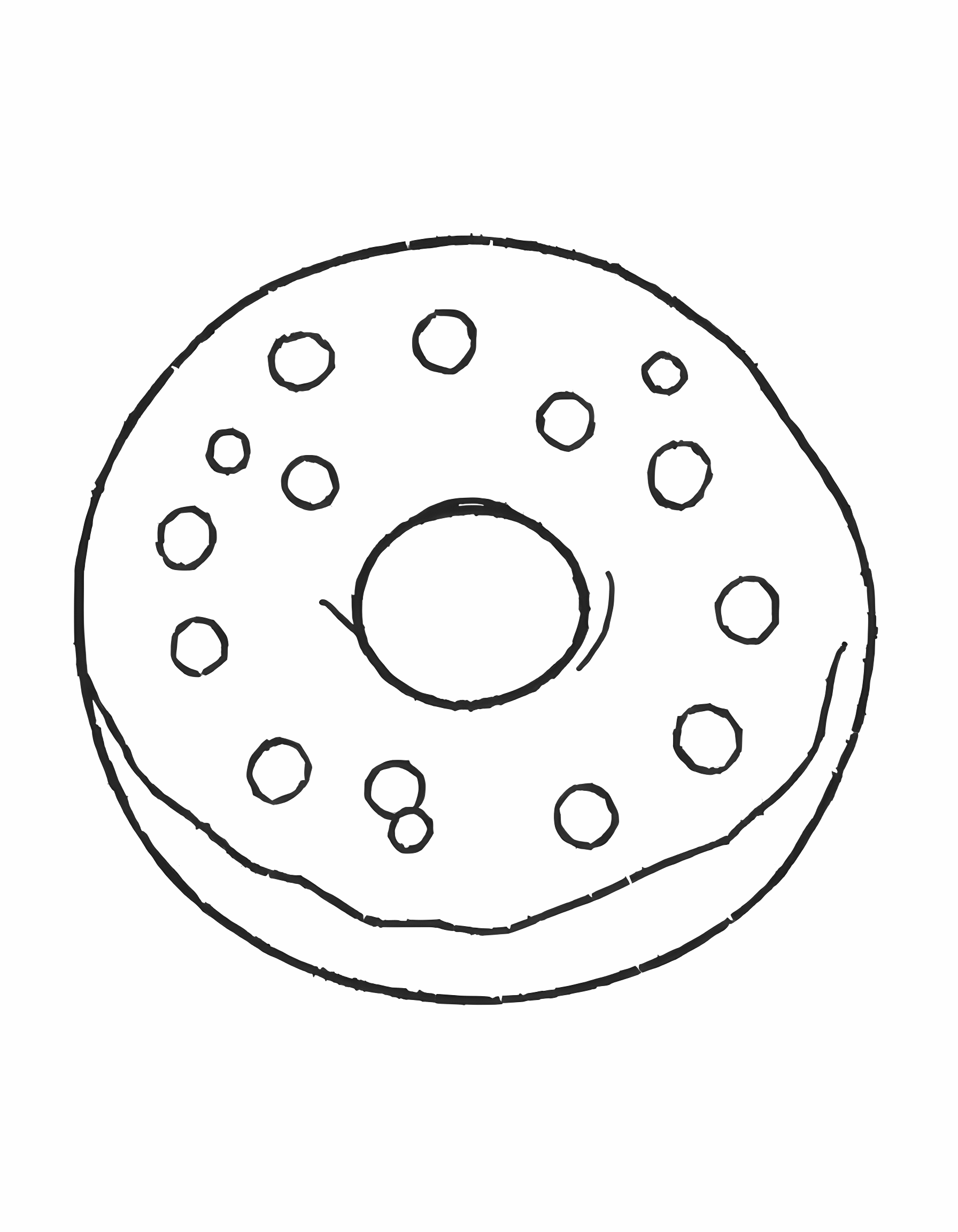 Bagel Coloring Page