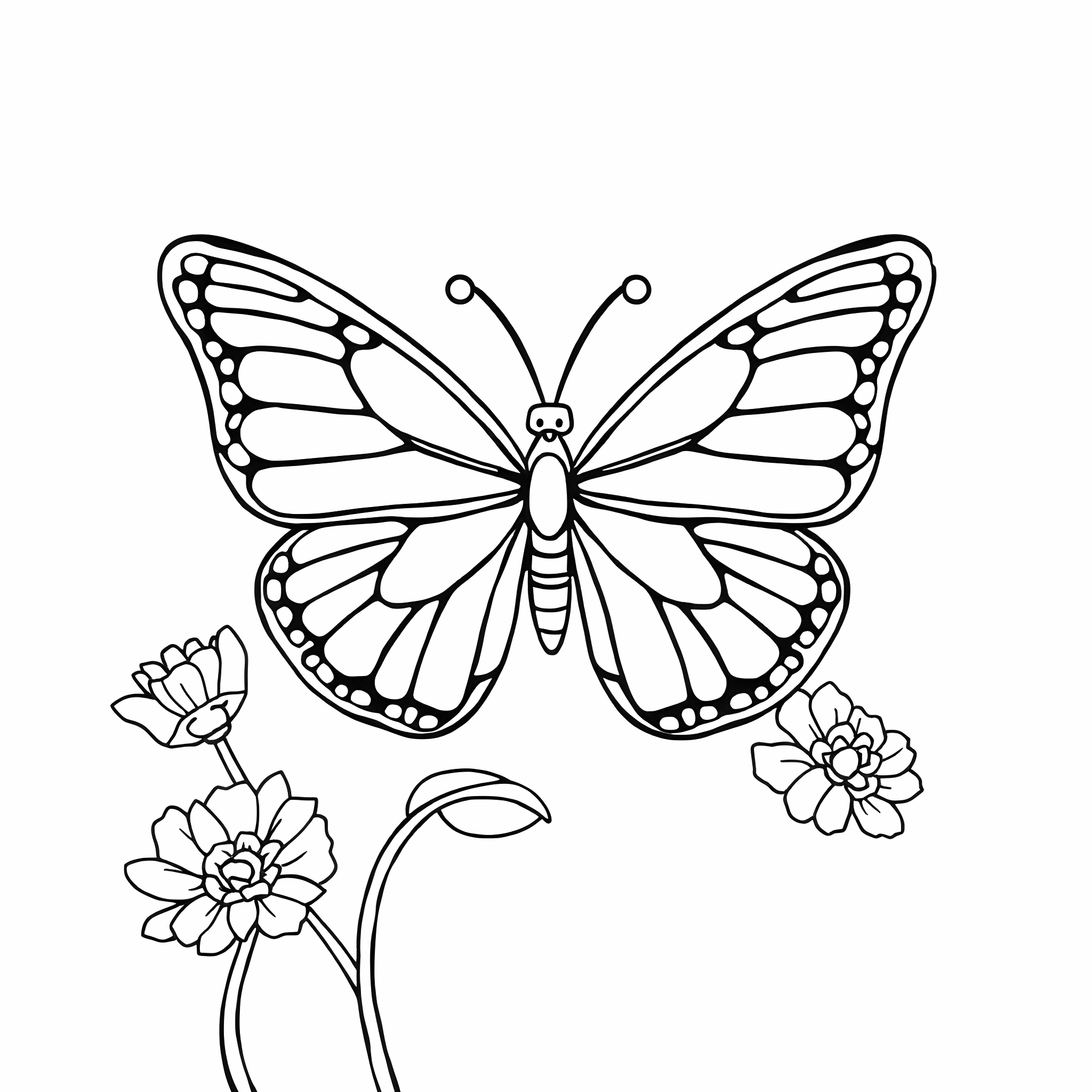 Color By Number Butterfly Coloring Page