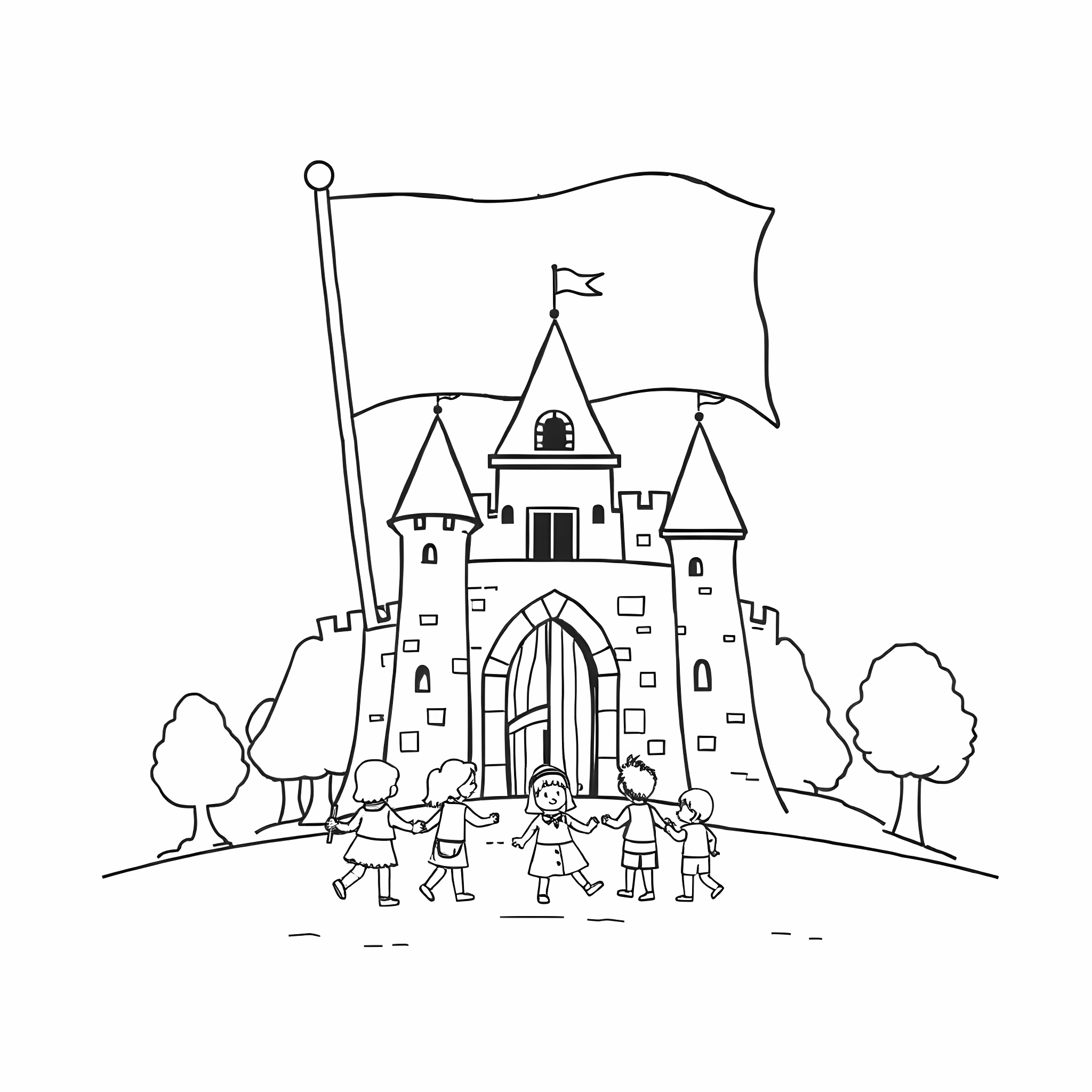 Flag Of Country Coloring Page | Free Printable