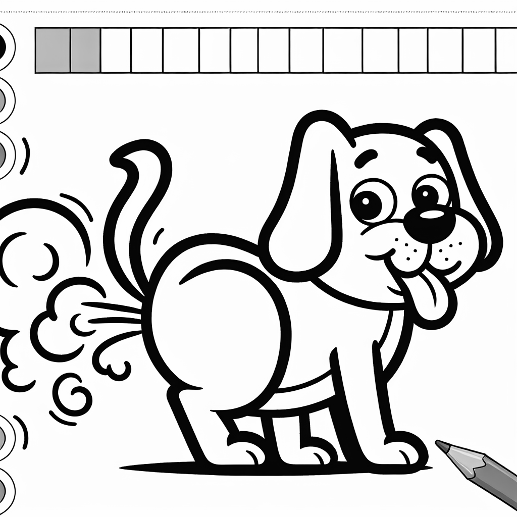 Farting Dog Coloring Page | Free Printable