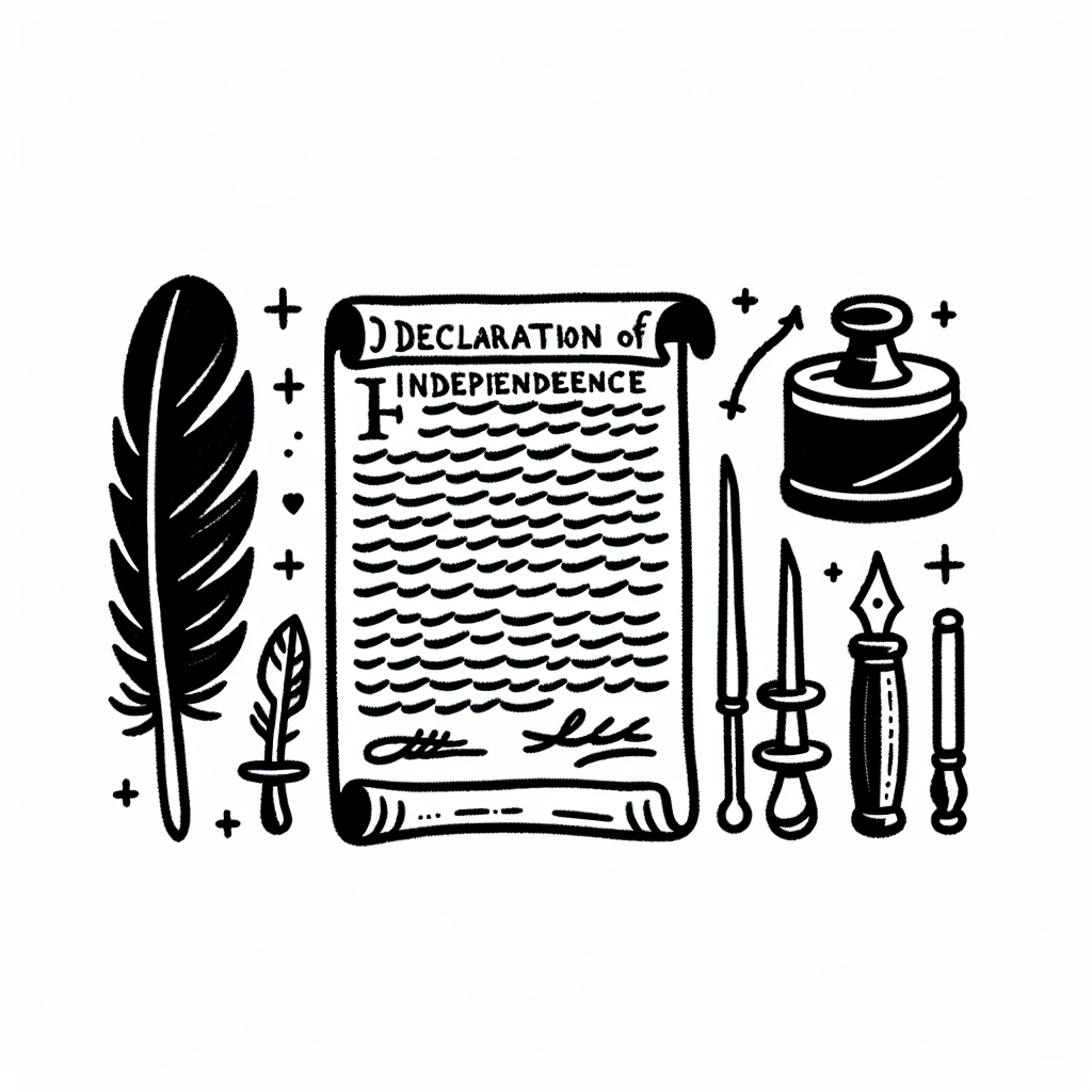 Declaration Of Independence 1776 Coloring Page