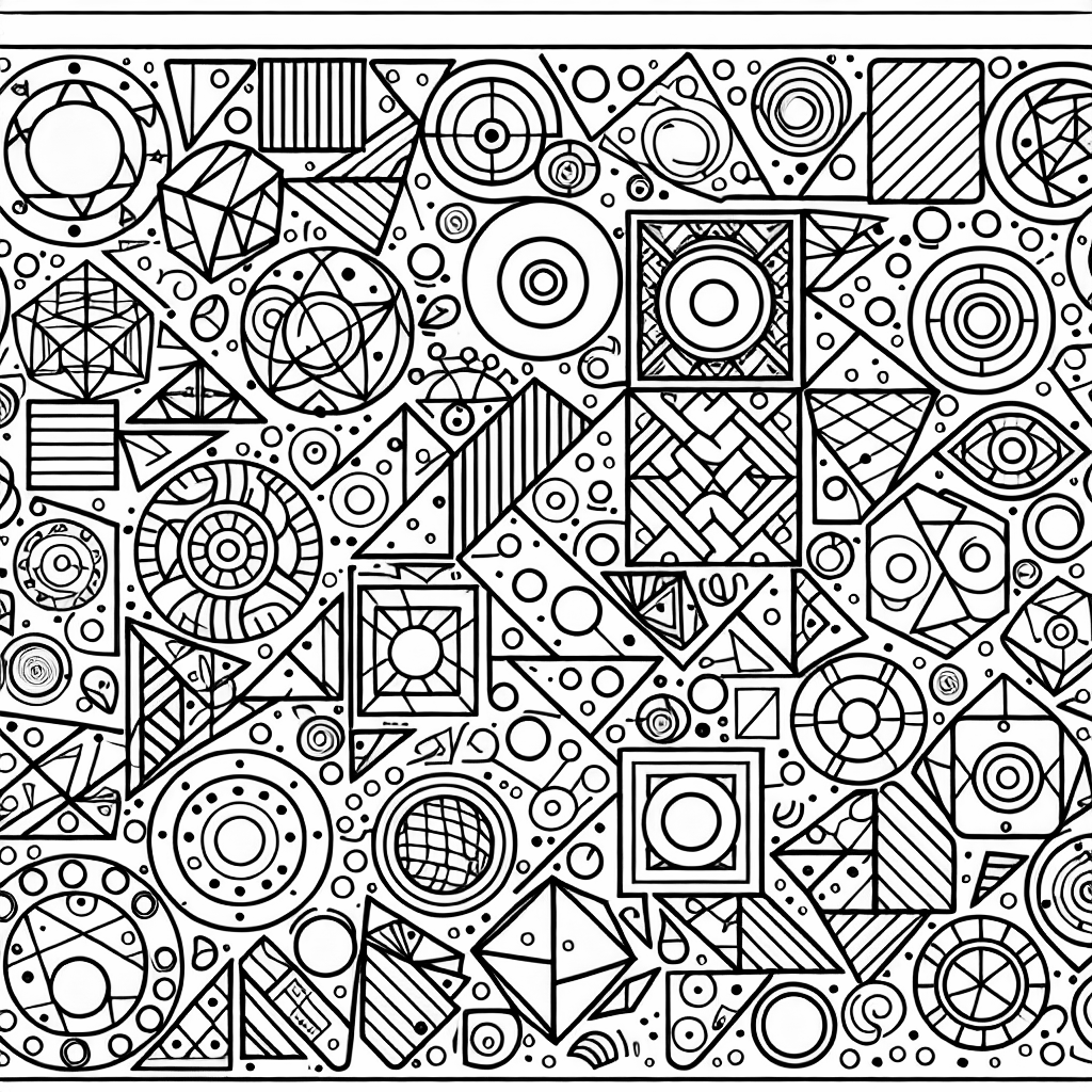 Fillable Random Patterns Coloring Page
