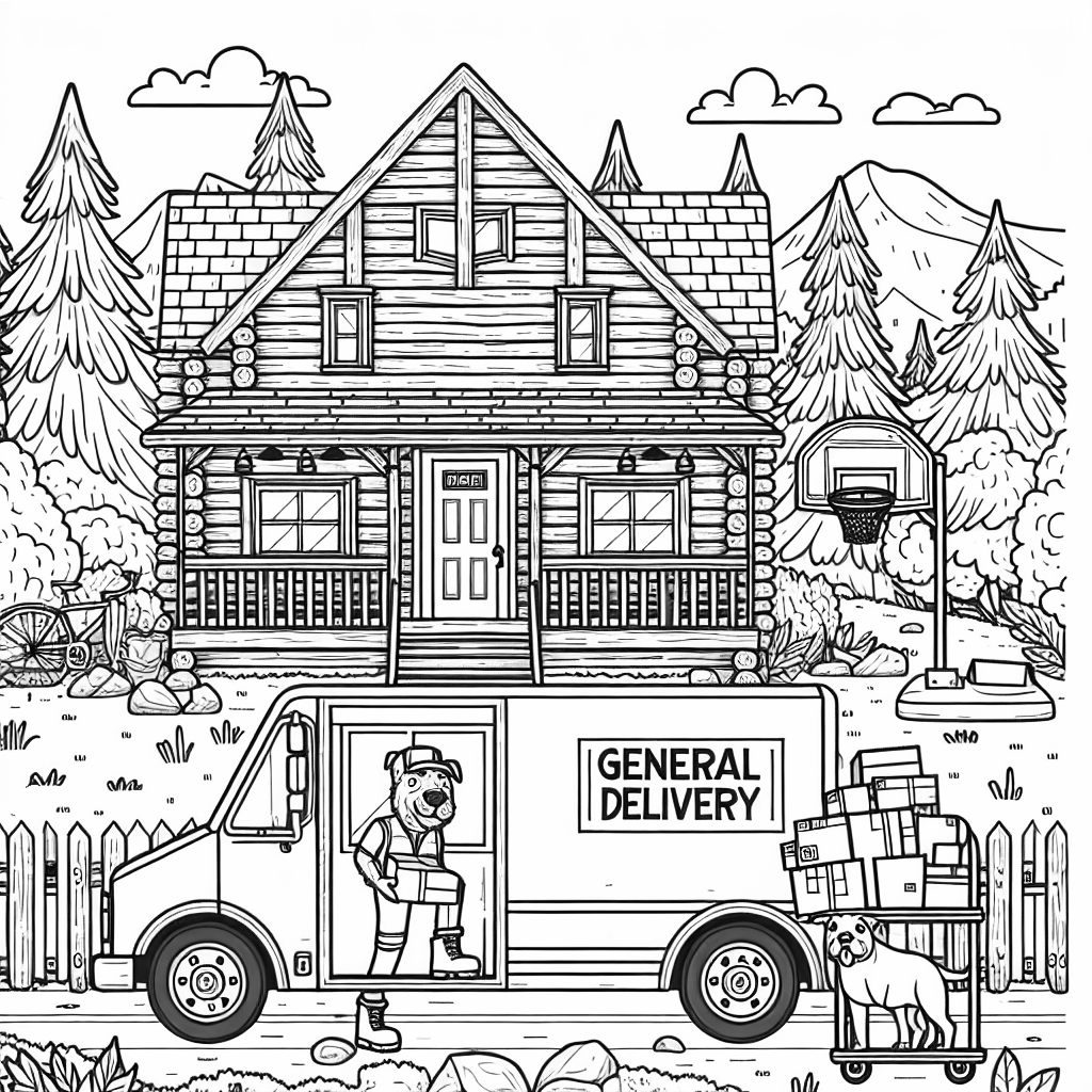 Create A Picture With A FedEx Ground Delivery... Coloring Page